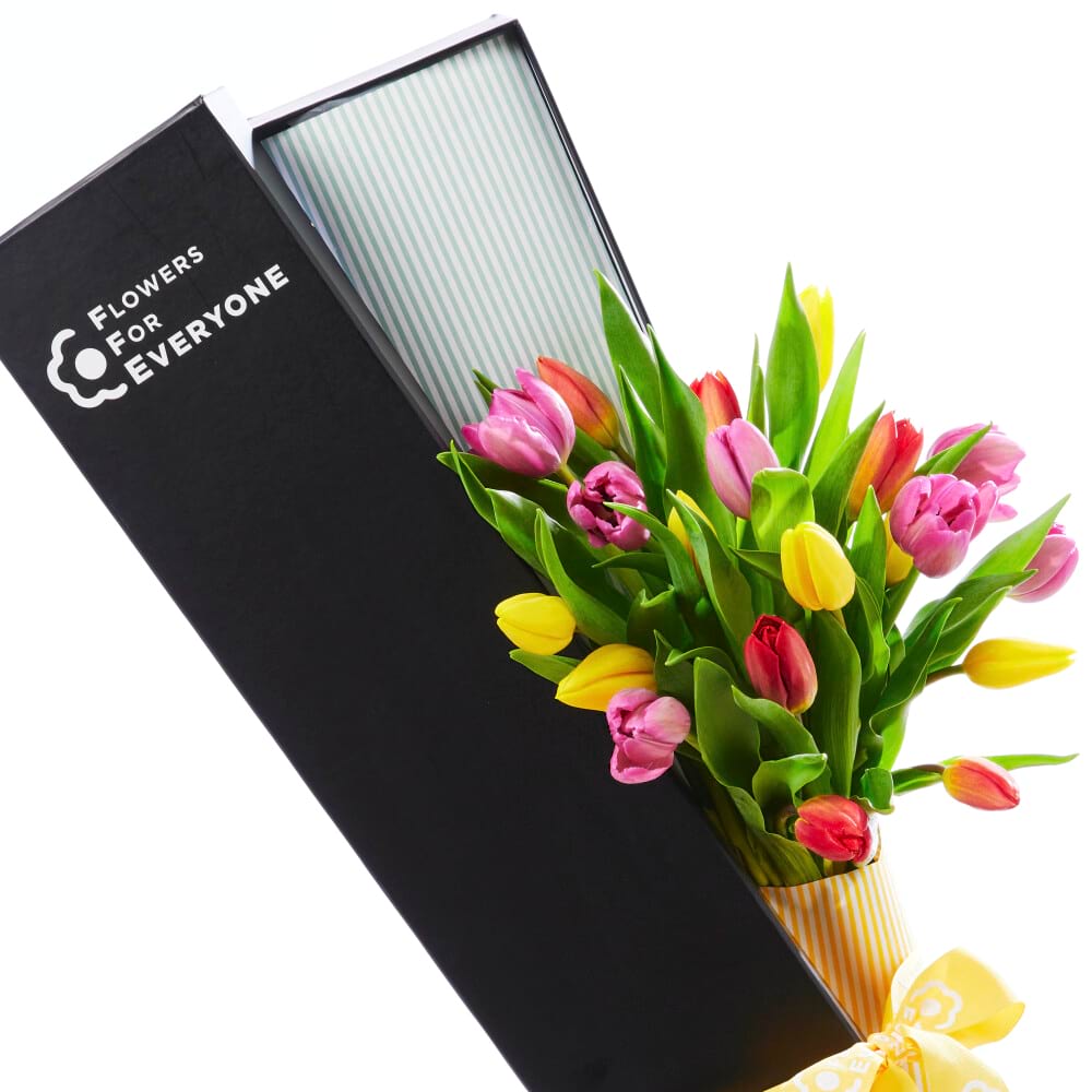 Mixed Tulips Box – Flowers for Everyone